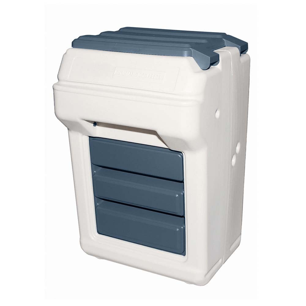 Bergan Aut-o-Dine 25 Automatic Food Dispenser Beige, Navy – Bowser Pets